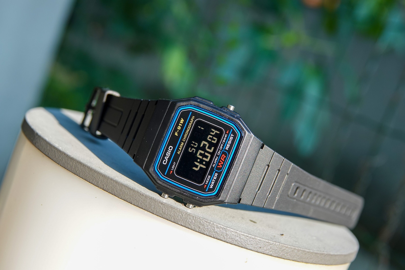 Classic Black – Modified Watch Based on Casio F-91W – All-black Digital ...