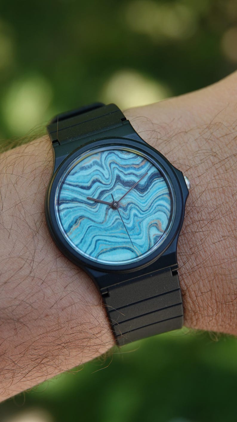 Blue Marble MQ – Modified Watch Based on Casio MQ-24 – Blue Marble Like ...