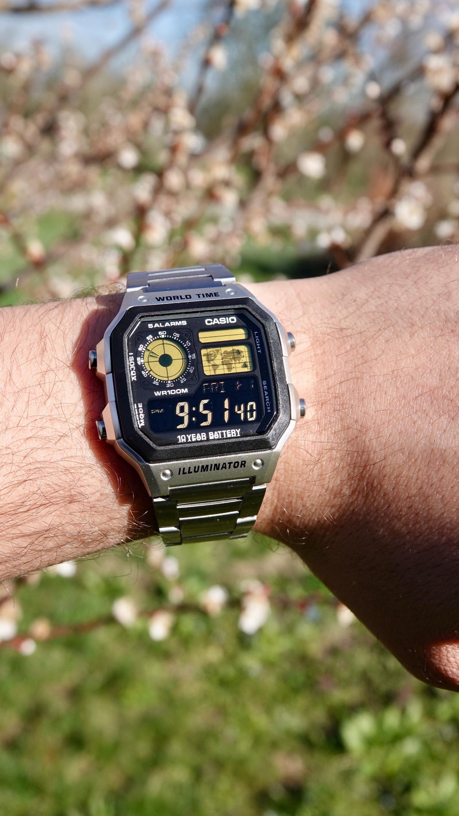 Spring Gold – Modified Watch Based on Casio AE-1200 – Yellow & Black ...