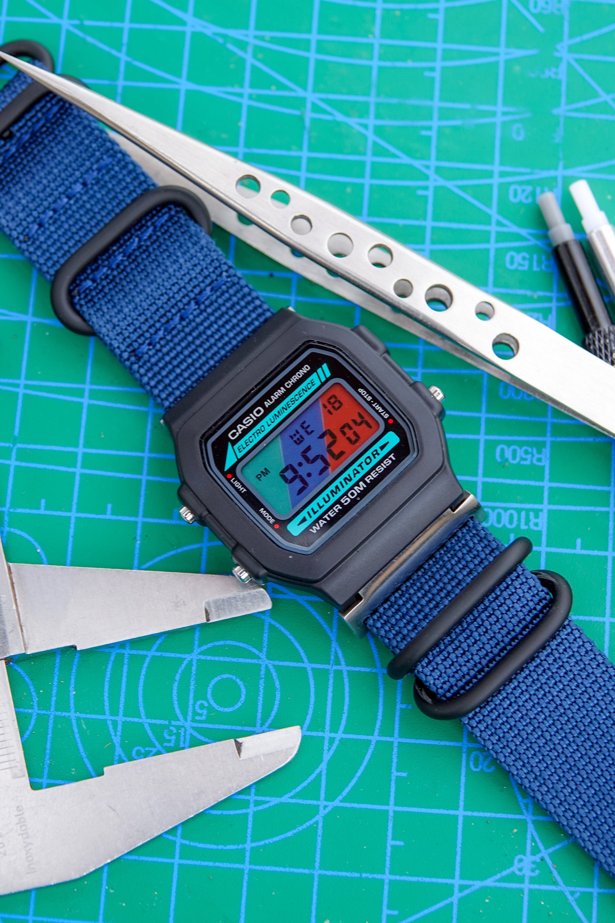 Custom Casio W86 BMW M Power Modified Black Casio Illuminator Watch ... Custom Casio W86 BMW M Power Modified Black Casio Illuminator Watch ...