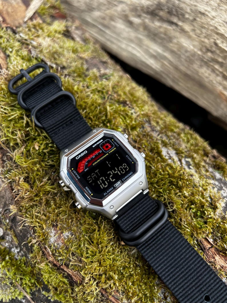 Redline Meter – Modified Watch Based on Casio WS-1600 – Full Metal, Red ...