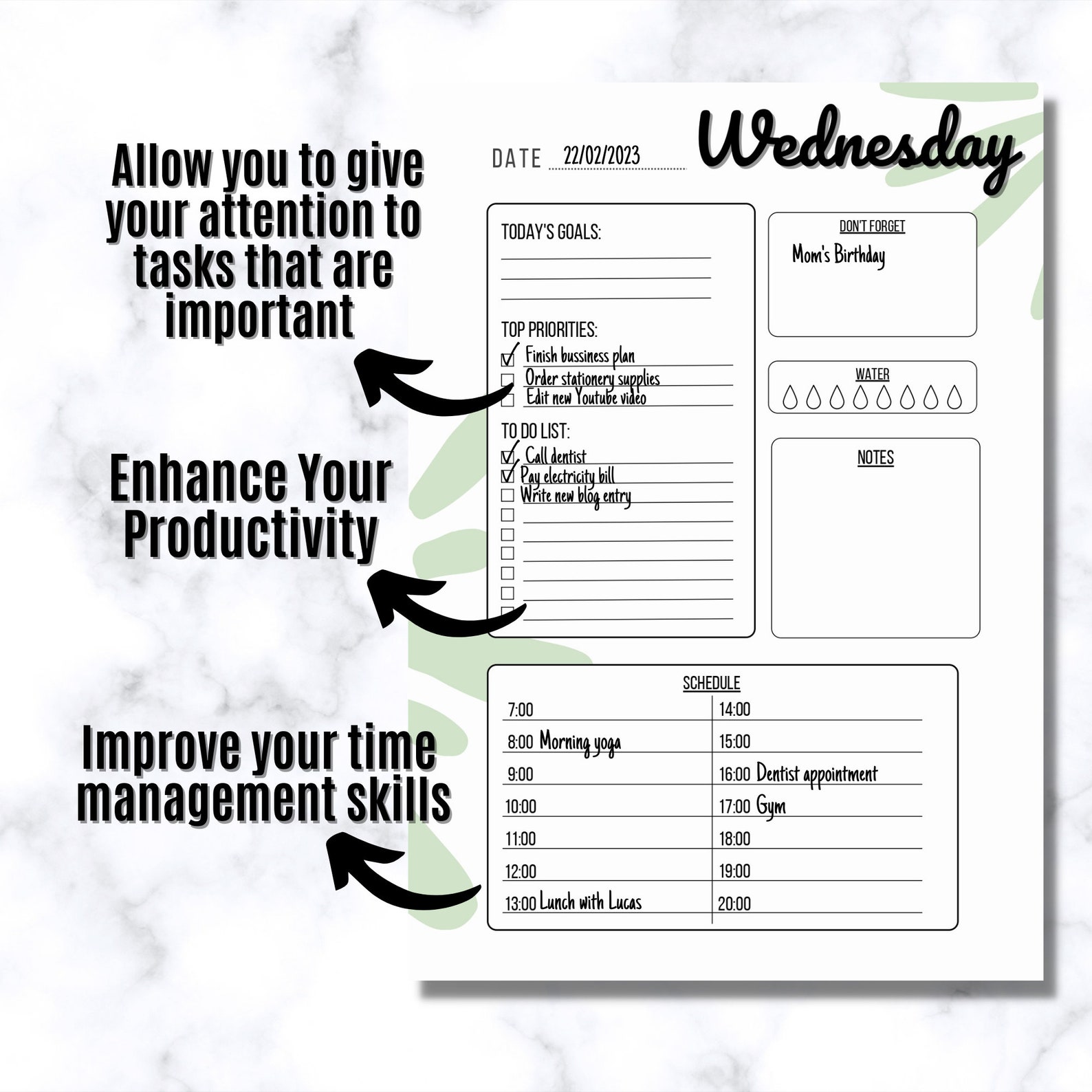 Printable Weekly Panner, 7 Days Planner Pack, Digital Weekly Planner - Etsy