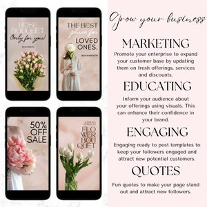 Floral Designer Social Media Post Templates Canva Florist Marketing Kit ...