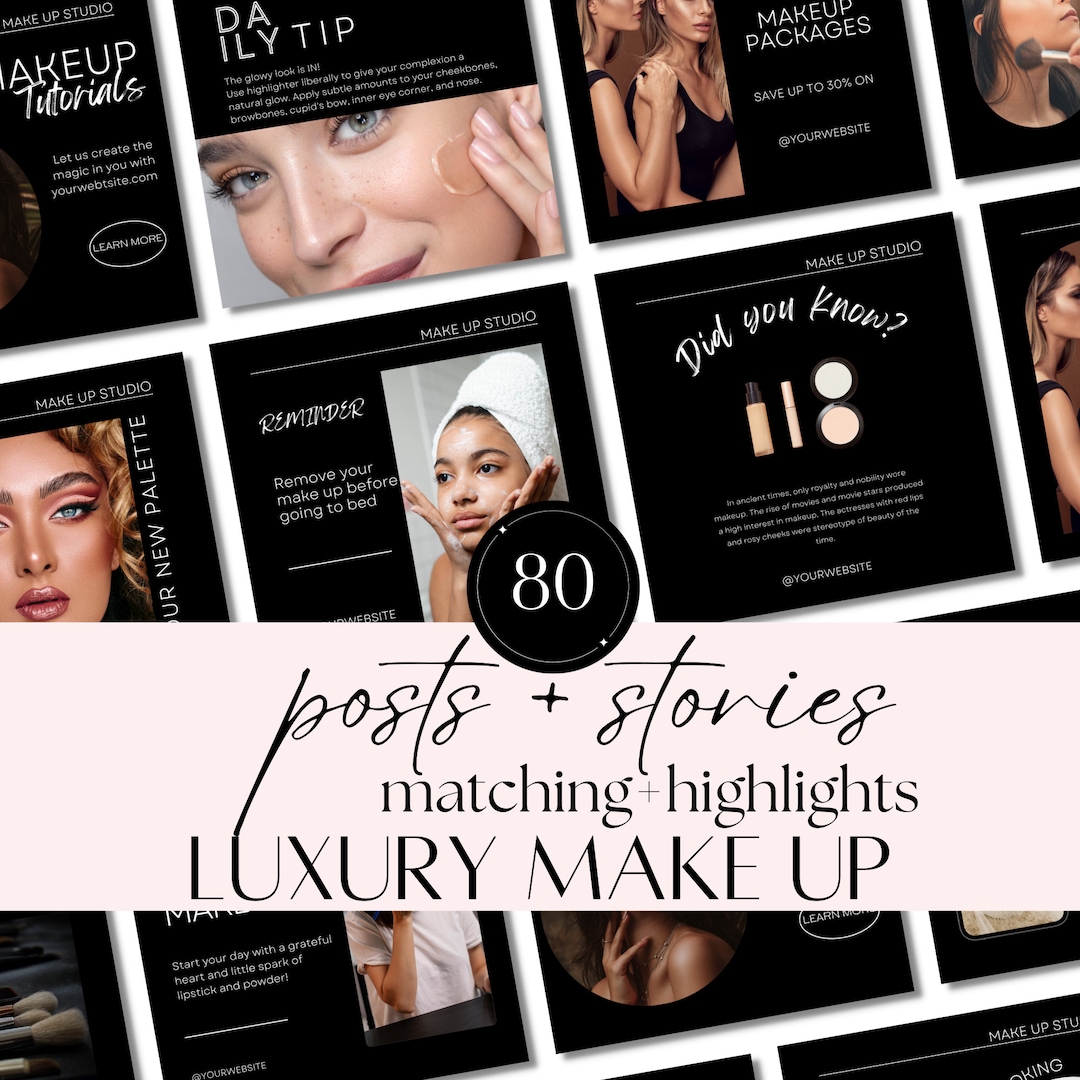 Makeup Artist Instagram Post Templates | Canva Skincare Social Media ...