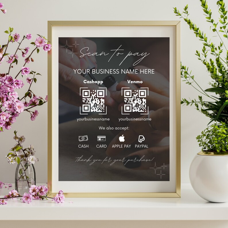 Nail Salon Price List Canva Template With QR Code Printable Nail Flyer ...