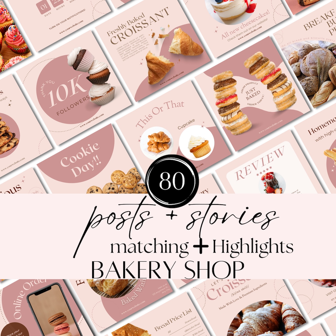 Bakery Instagram Post Templates | Cake Business Instagram Post ...