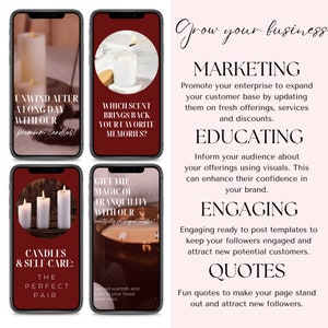 Candle Posts Marketing Templates Candle Business Branding and Care ...