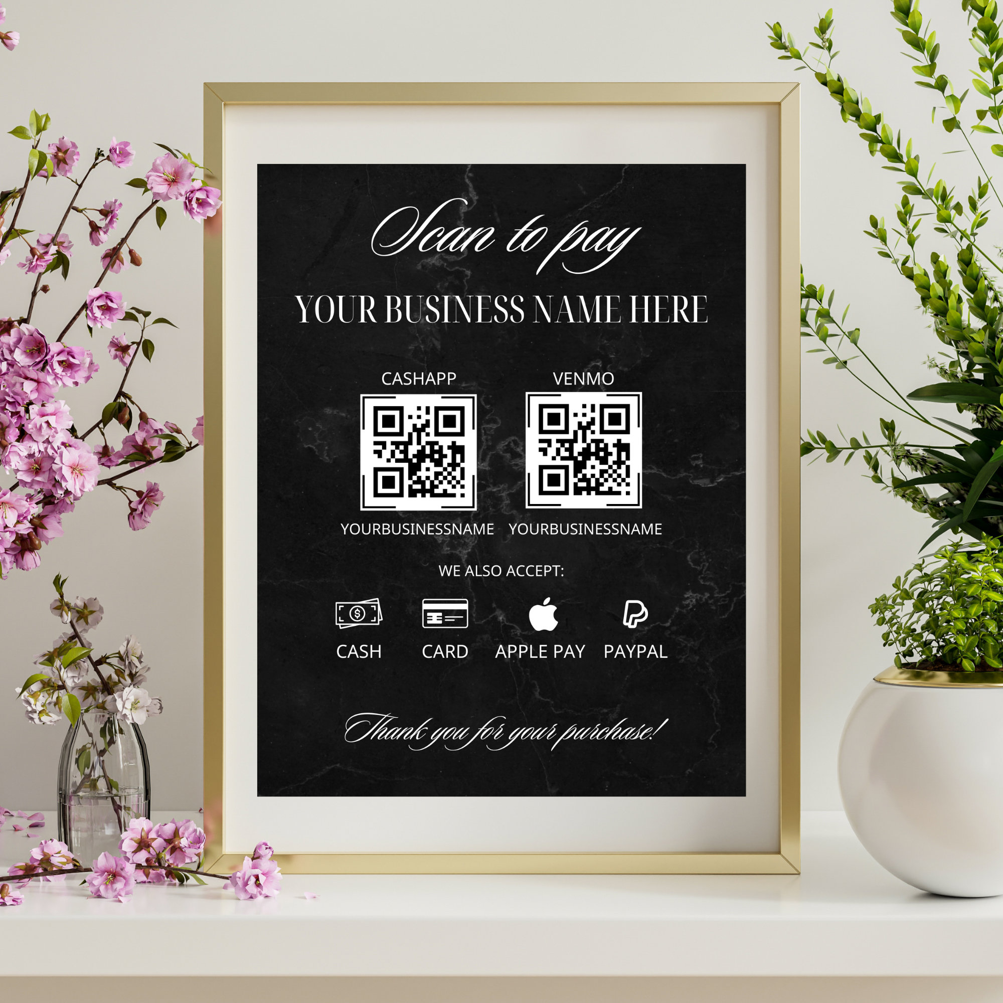 Business Instagram QR Code Sign: Digital Download Custom - Etsy