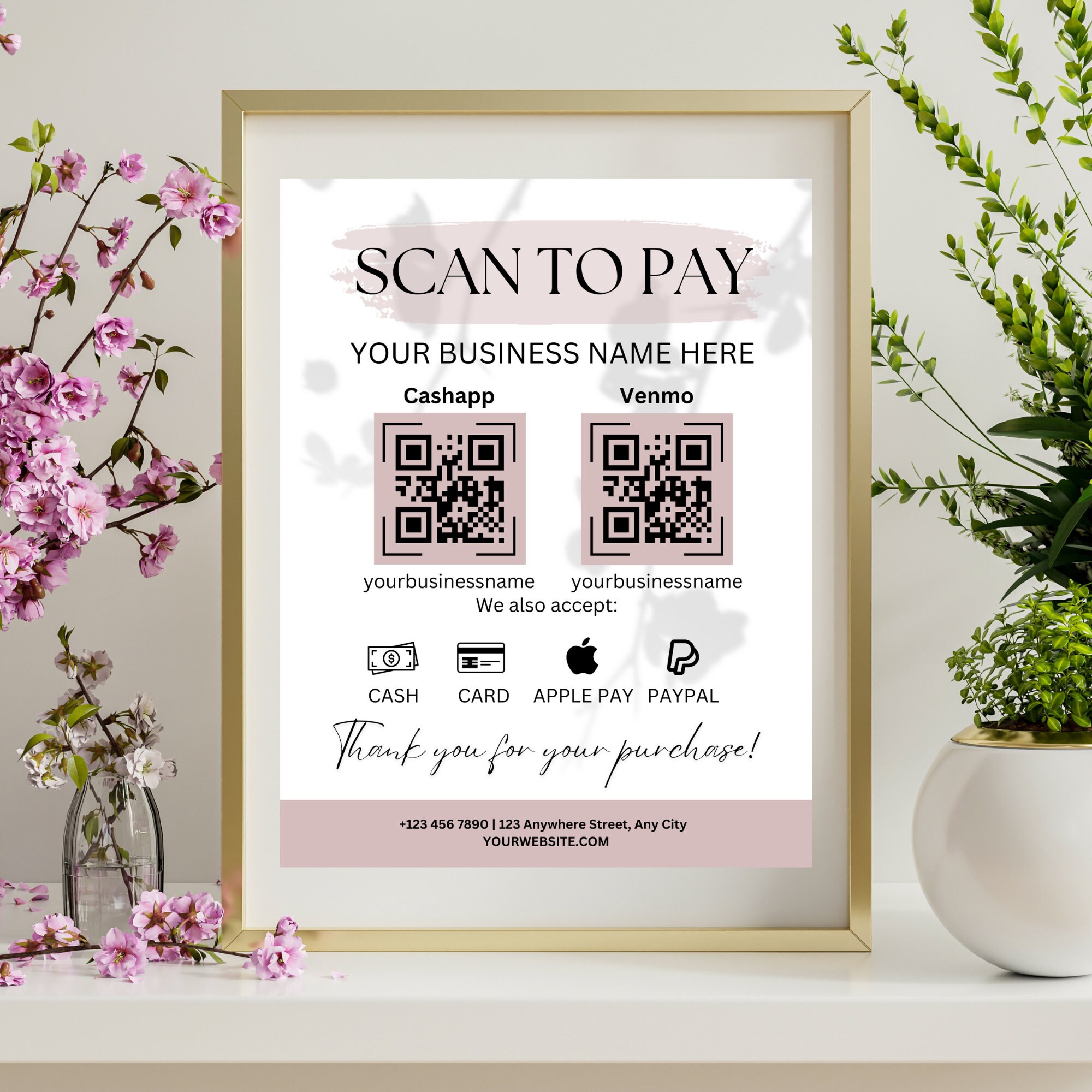 Nail Salon Price List and Flyer Canva Template With QR Code Printable ...
