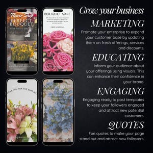 Floral Instagram Highlights: Flower Shop Quotes, Florist Business Feed ...
