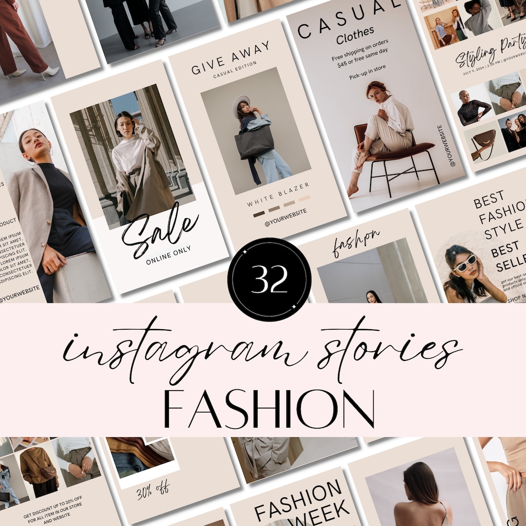 Fashion Instagram Stories Templates | Boutique Instagram Stories Feed ...
