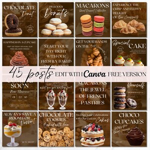 Bakery Branding Instagram Post Templates Canva Designs for Cake ...