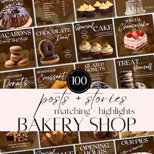 Bakery Branding Instagram Post Templates Canva Designs for Cake ...