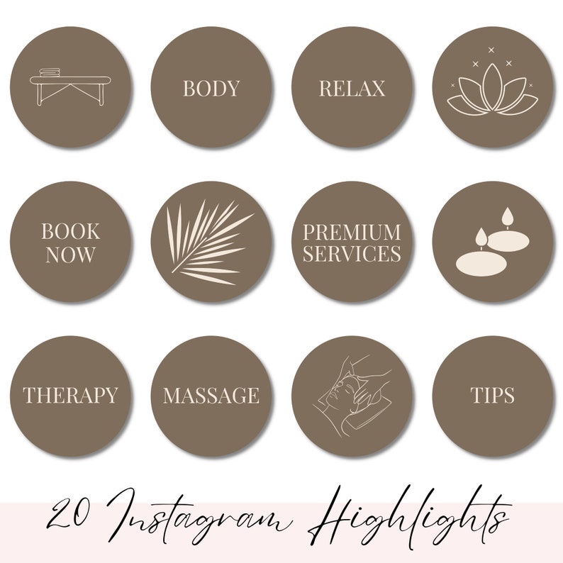 Massage Instagram Templates: Beauty Business, Esthetician Feed, Boho ...