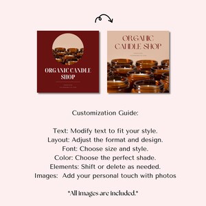 Candle Posts Marketing Templates Candle Business Branding and Care ...