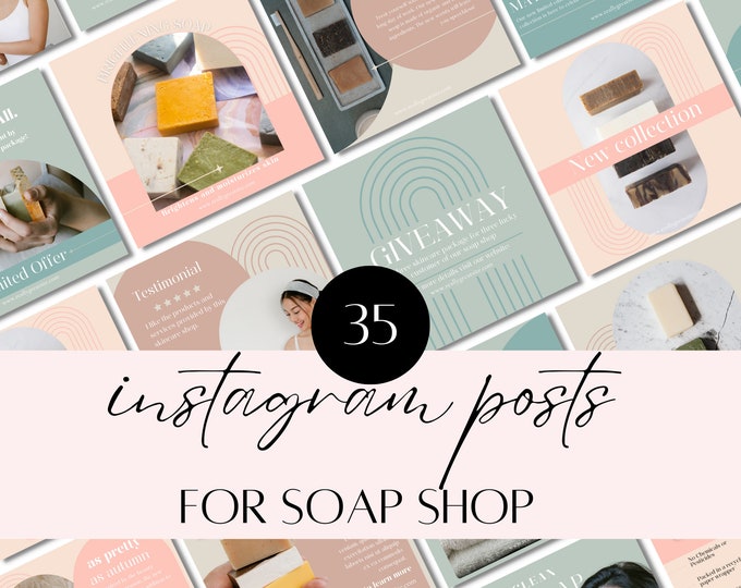 Soap Making Instagram Posts 50 Ready to Post Handcrafted Instagram ...