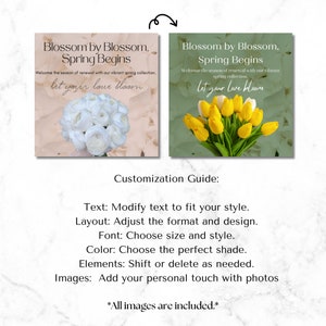 Floral Designer Social Media Post Templates Canva Florist Marketing Kit ...