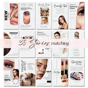 Makeup Artist Instagram Post Templates for Aesthetic Social Media ...