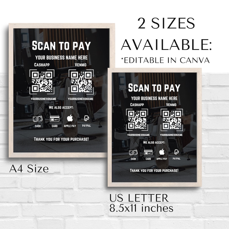 Barber Shop Price List Template: Editable Menu Flyer (digital Template ...
