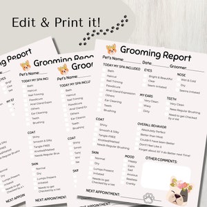 Dog Grooming Forms Instagram Template | Canva Pet Shop Designs | Dog ...