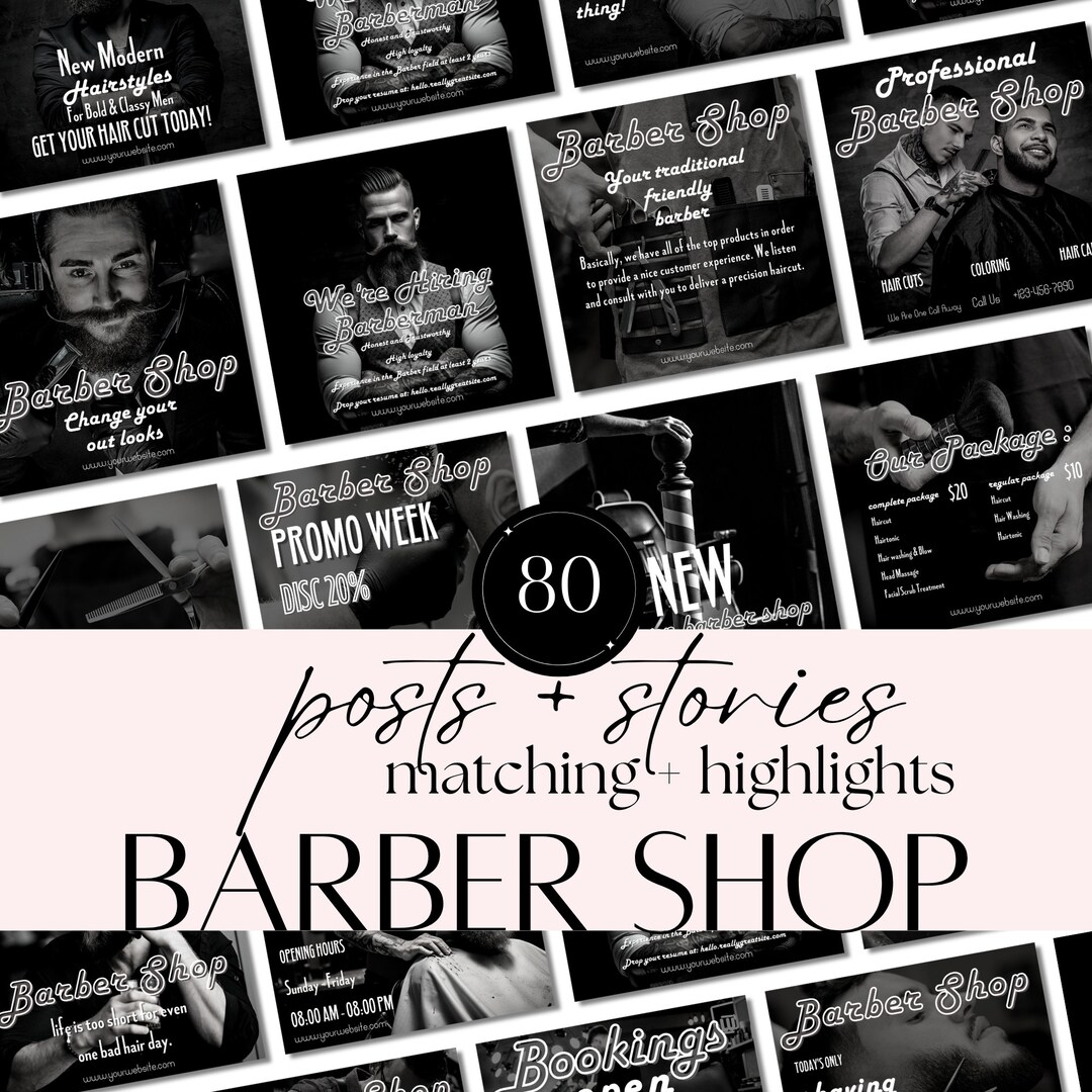 Barber Shop Instagram Story Templates | Canva Design for Barbers | DIY ...