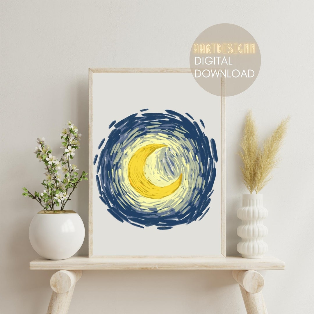Van Gogh the Starry Night Exhibition Poster Van Gogh Print ...
