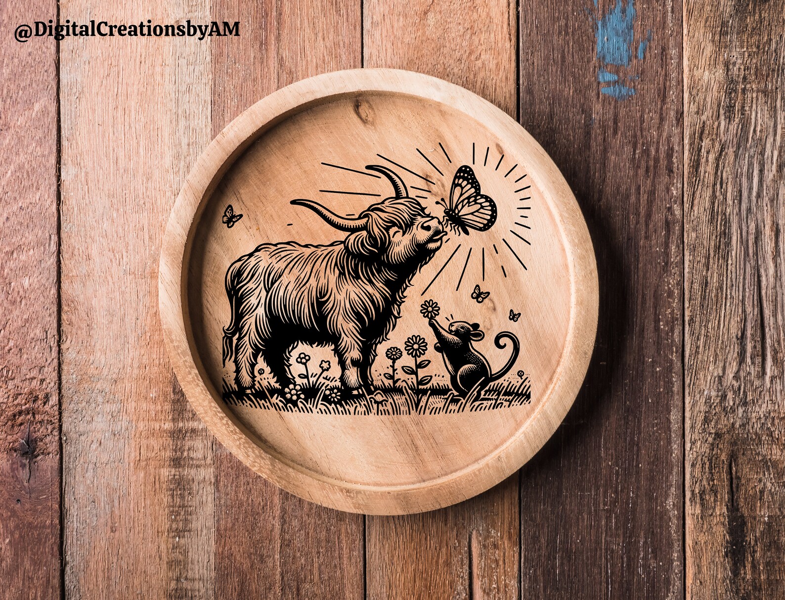 Retro Cow Shirt Png, Western Highland Cow Sublimation, Laser Engrave ...