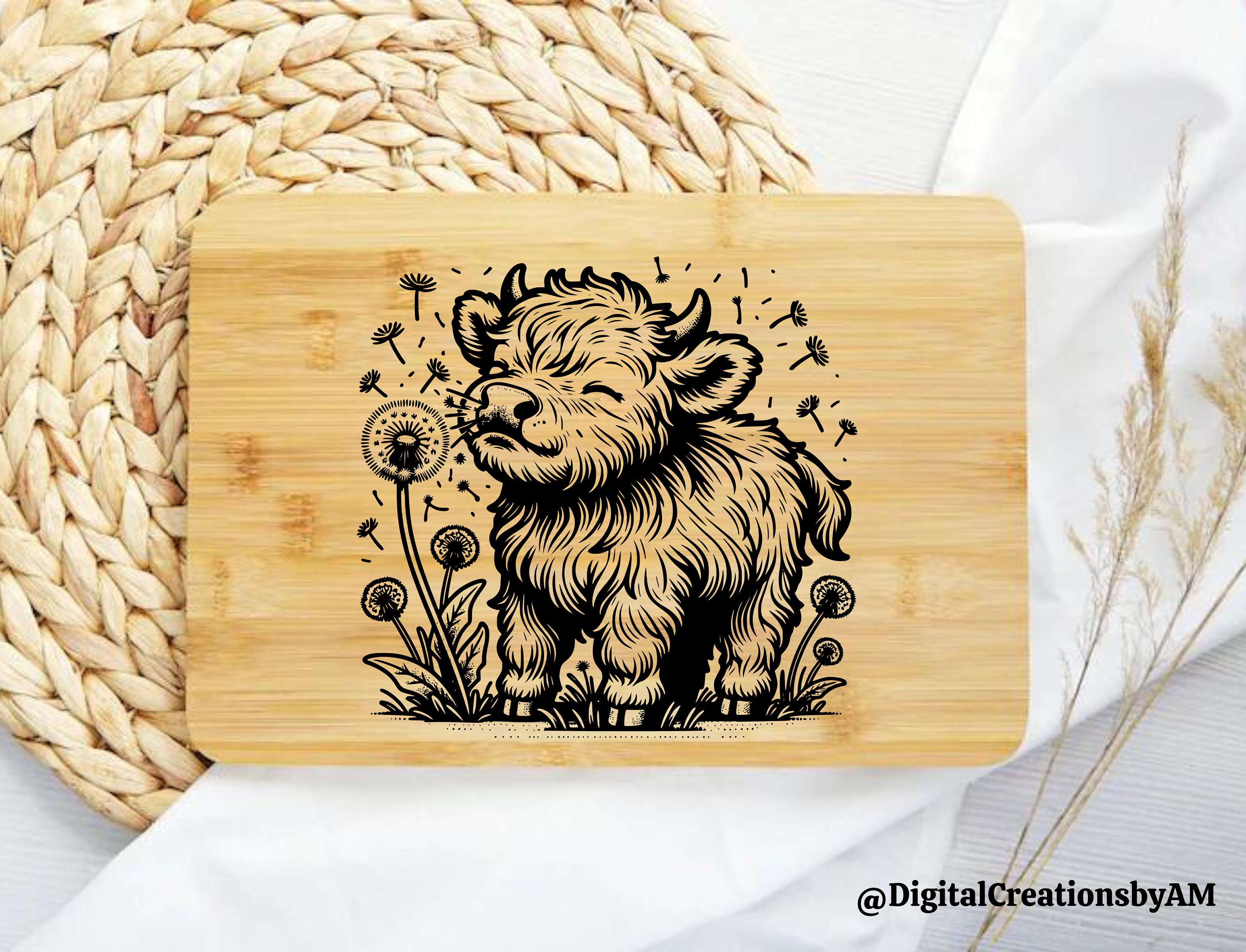 Baby cow Svg, Floral Cow, Highland Cow Cutting File, Western Highland ...