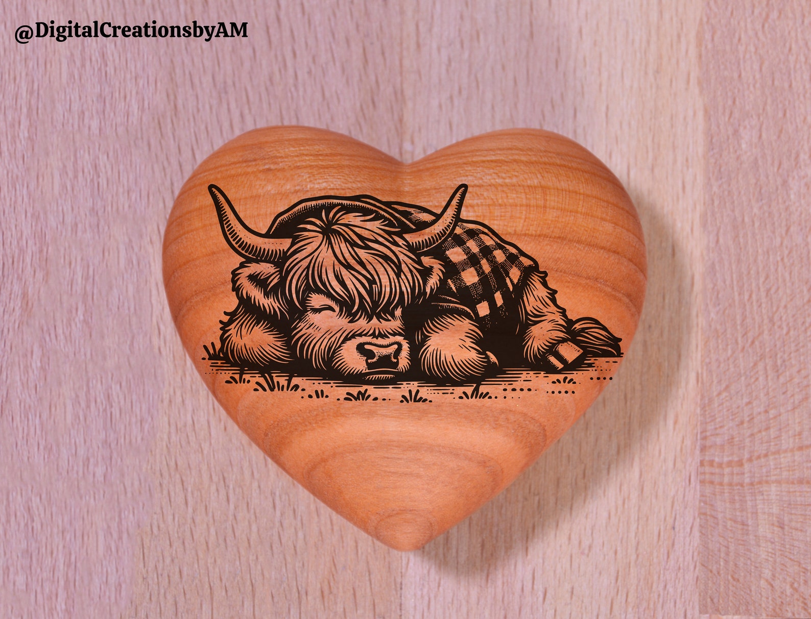 Cute Highland Cow SVG, Laser Engrave Png Svg, Western Highland Cow ...