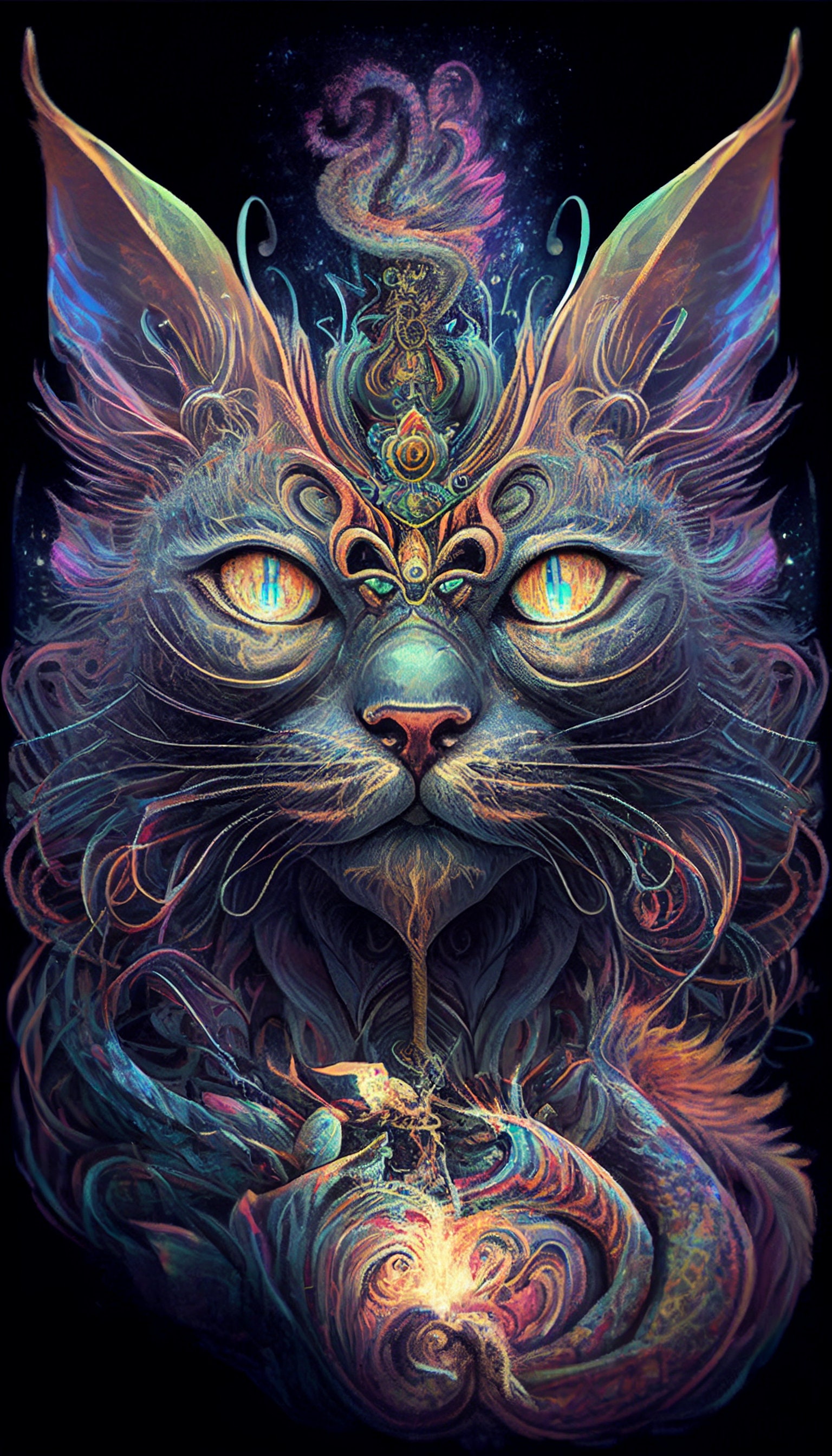 DMT Cat Gods - Etsy