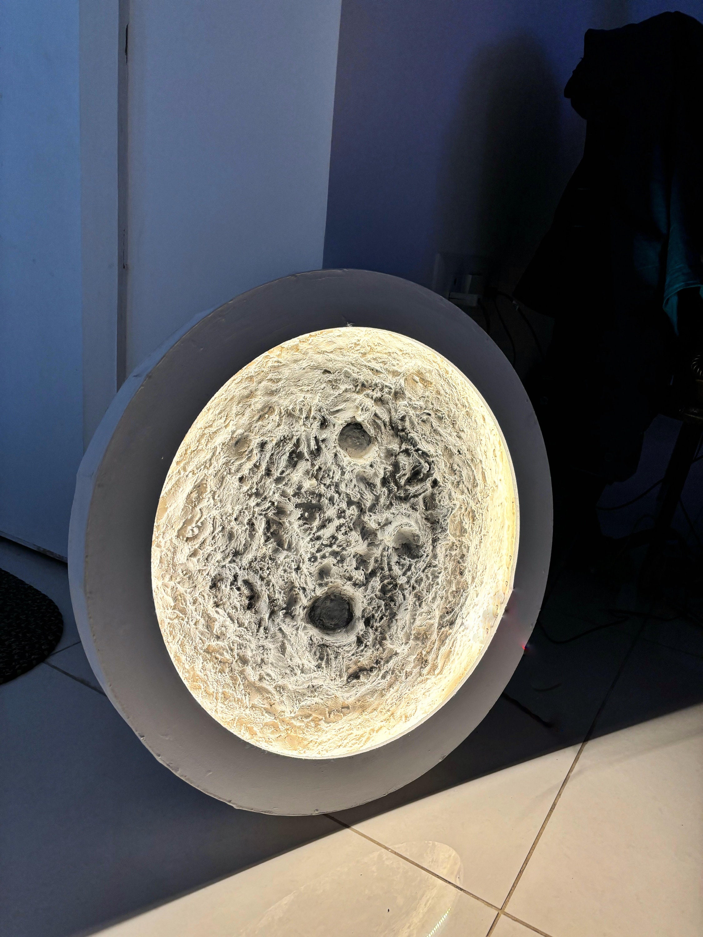 Handmade Moon Wall Sconce|textured Moon Lamp|cob Moon Wall Sconce - Etsy