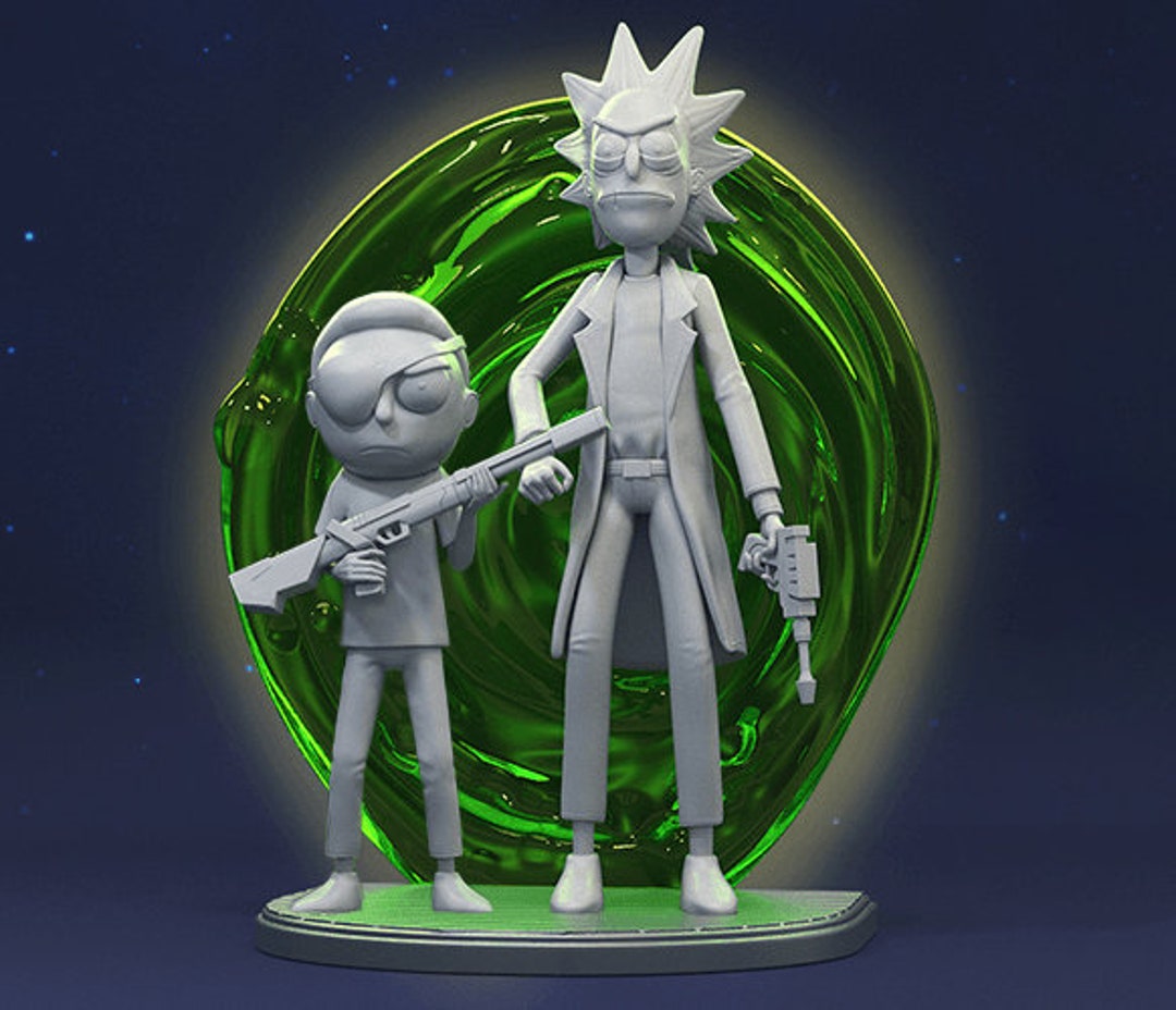 Rick and Morty 3D Model STL File Rick and Morty Figure Stl - Etsy