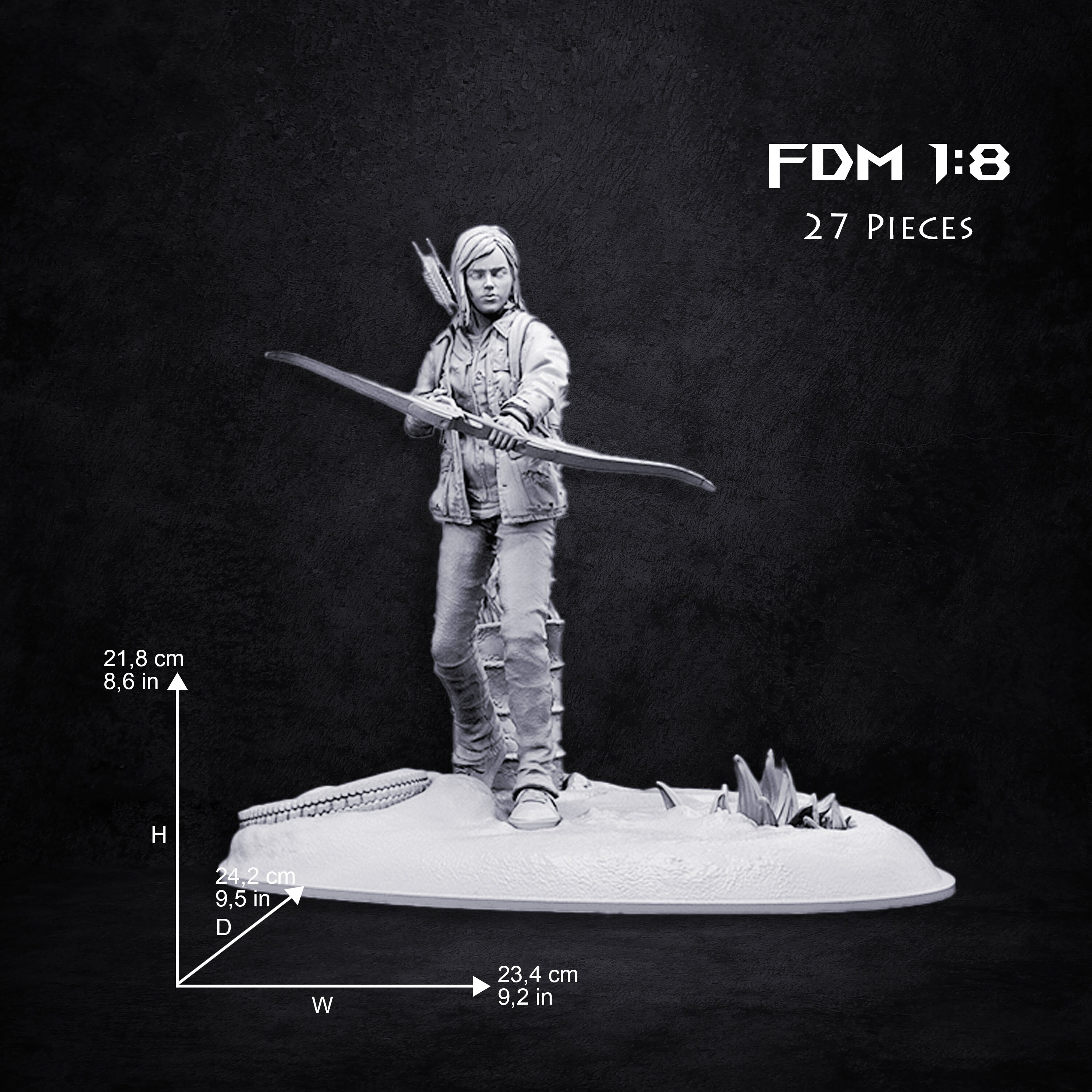 Last of Us Ellie 3D Model Print File Last of Us Ellie Diorama - Etsy