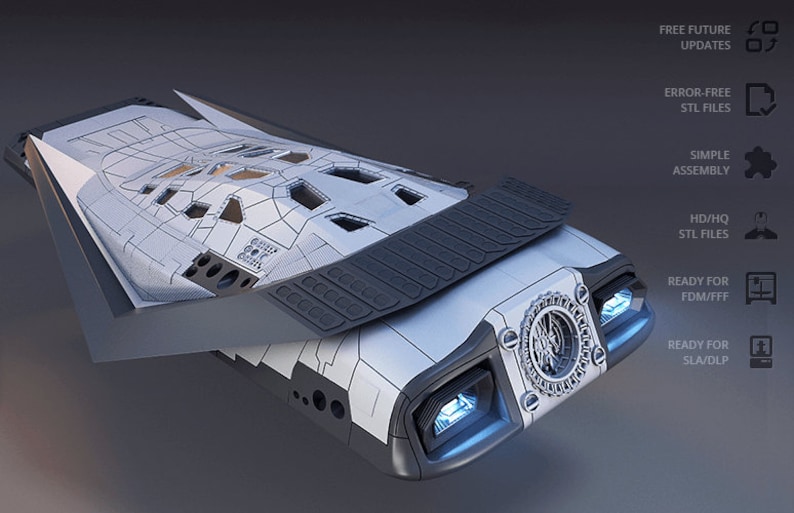 Battlestar Galactica Interstellar Ranger 3D Model STL File - Etsy