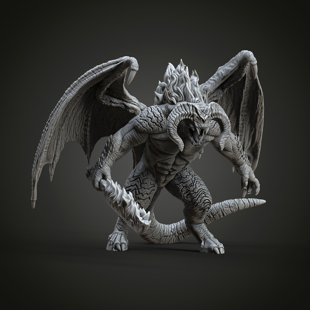 Lord of the Rings Balrog 3D Model STL File Dragon Balrog 3D - Etsy