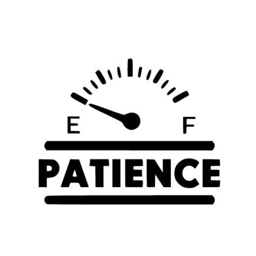 Patience on Empty Decal Sticker - Etsy