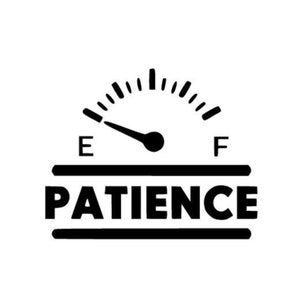 Patience on Empty Decal Sticker - Etsy