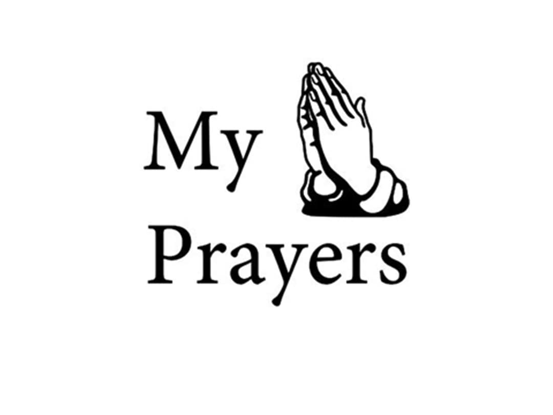 Vinyl Decal My Prayers With Hands Perfect for Shadow Boxes, Walls ...