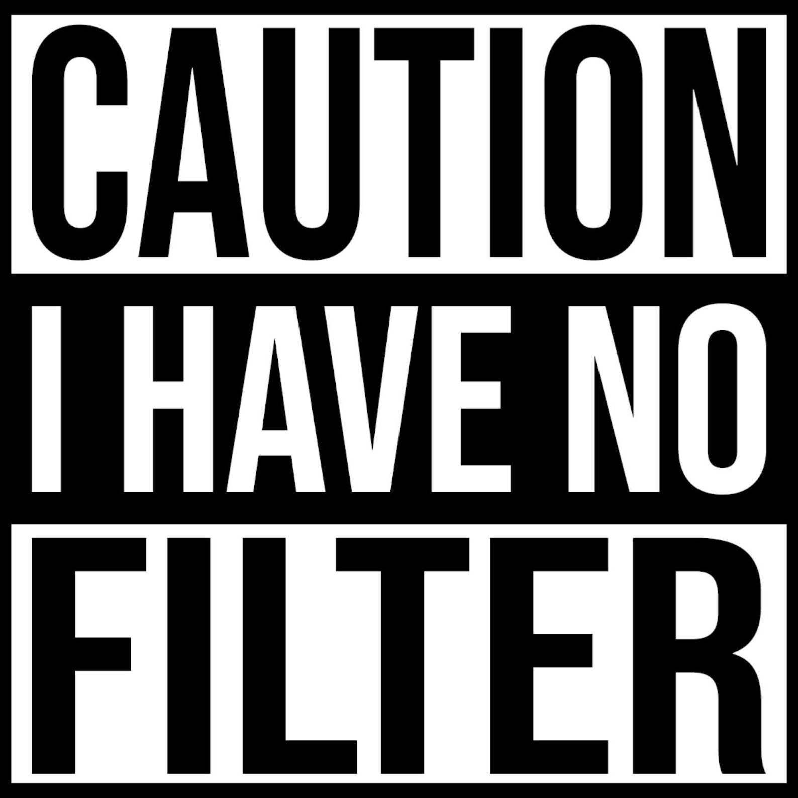 Caution I Have No Filter Decal Sticker - Etsy