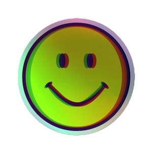 Holographic Stickers Acid House Smiley (face, Rave, EDM, Dance Music ...