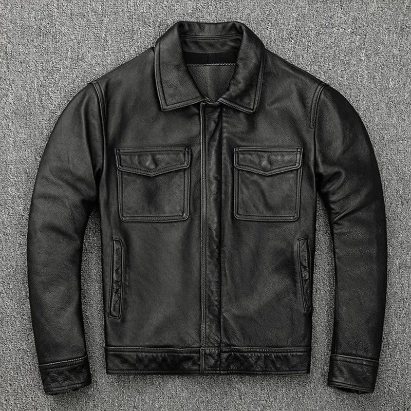 Korea Leather Jacket - Etsy