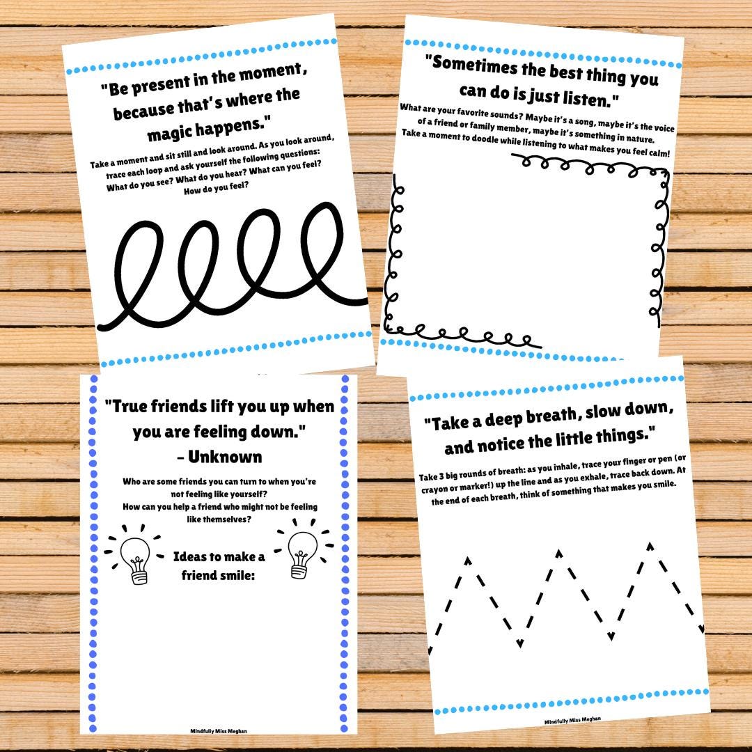 Printable Mindful Activities for Kids - Etsy