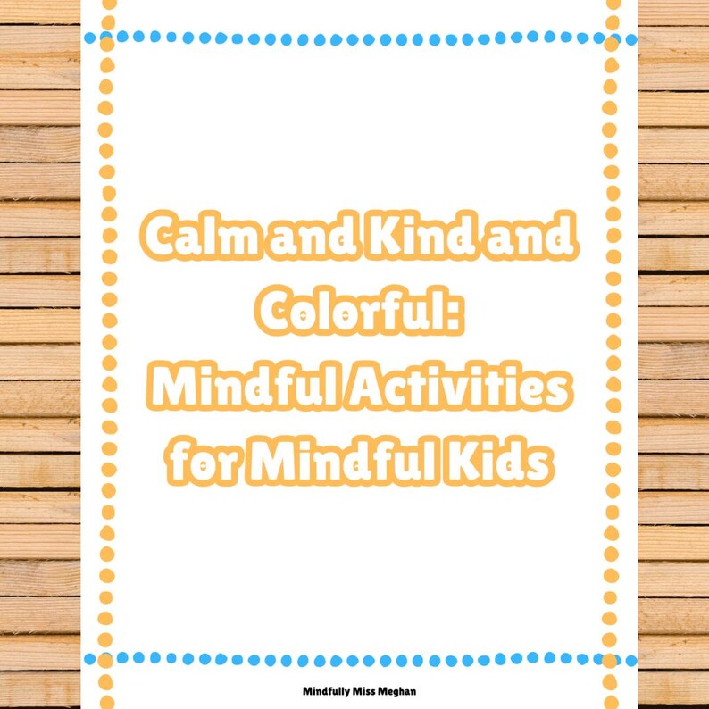 Printable Mindful Activities for Kids - Etsy