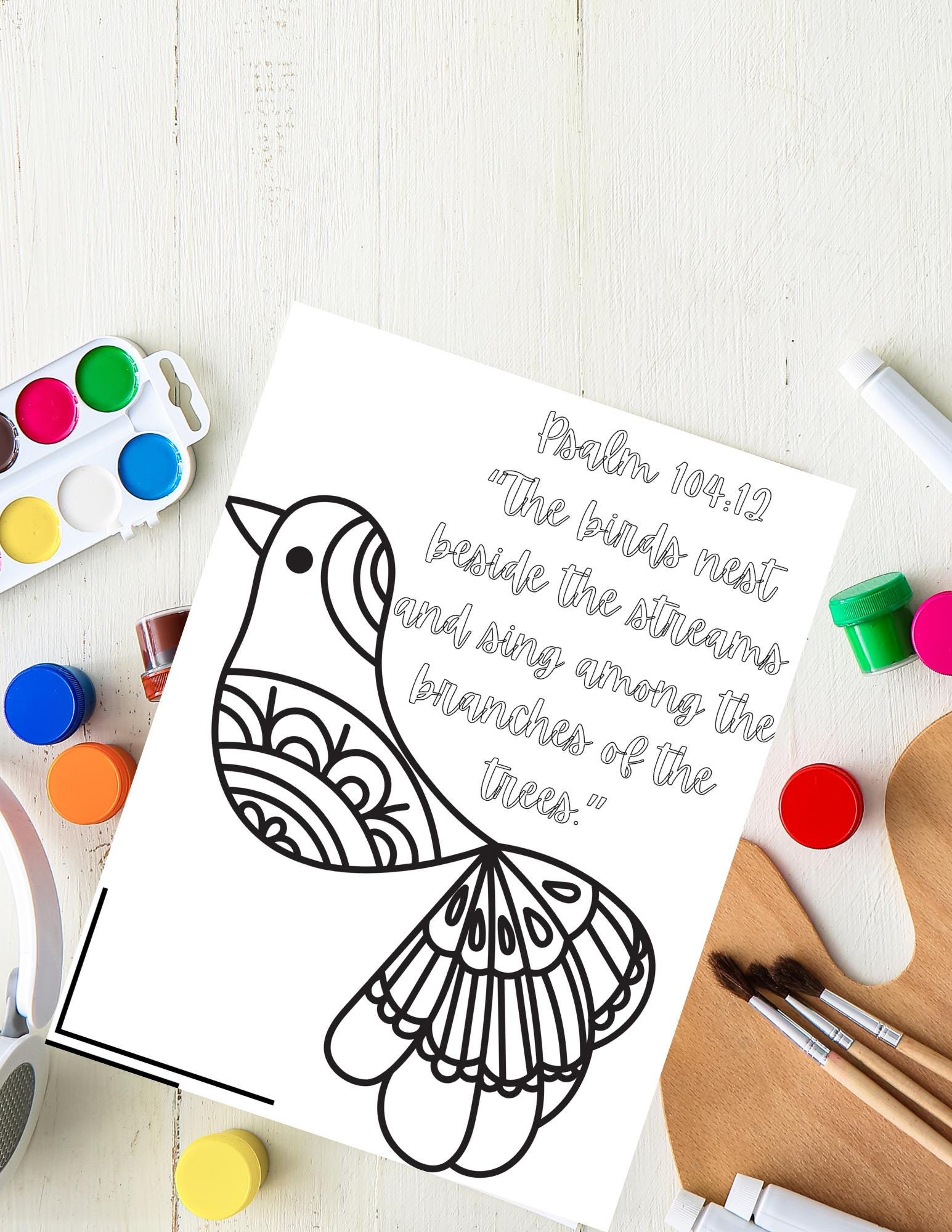 Bible Birds: Bible Verse Coloring Pages - Etsy