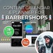 Barbershop Content Calendar Template Canva, Social Media Planner ...