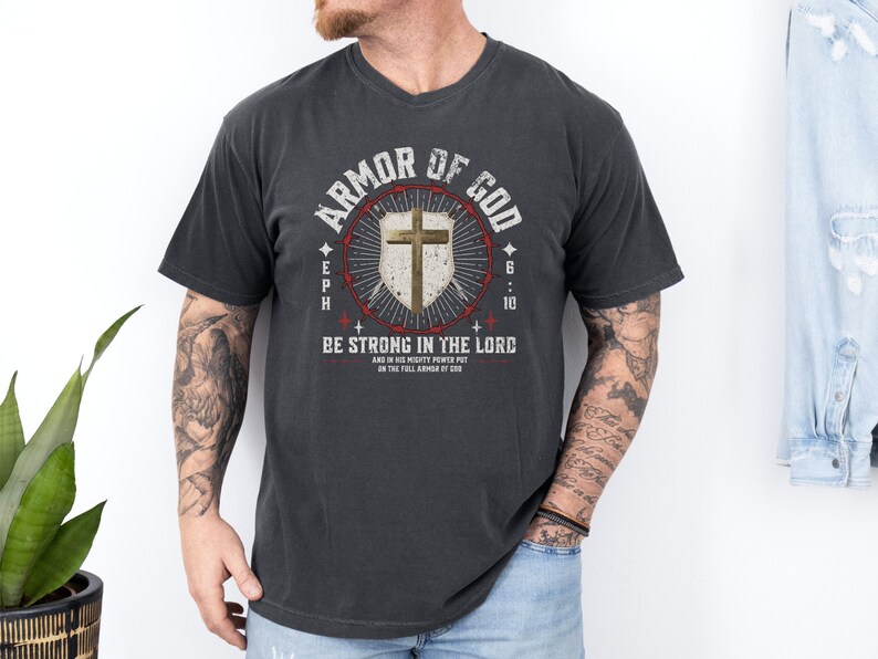 Armor of God Christian Merch Gift, Pump Cover Mens Tee for ...