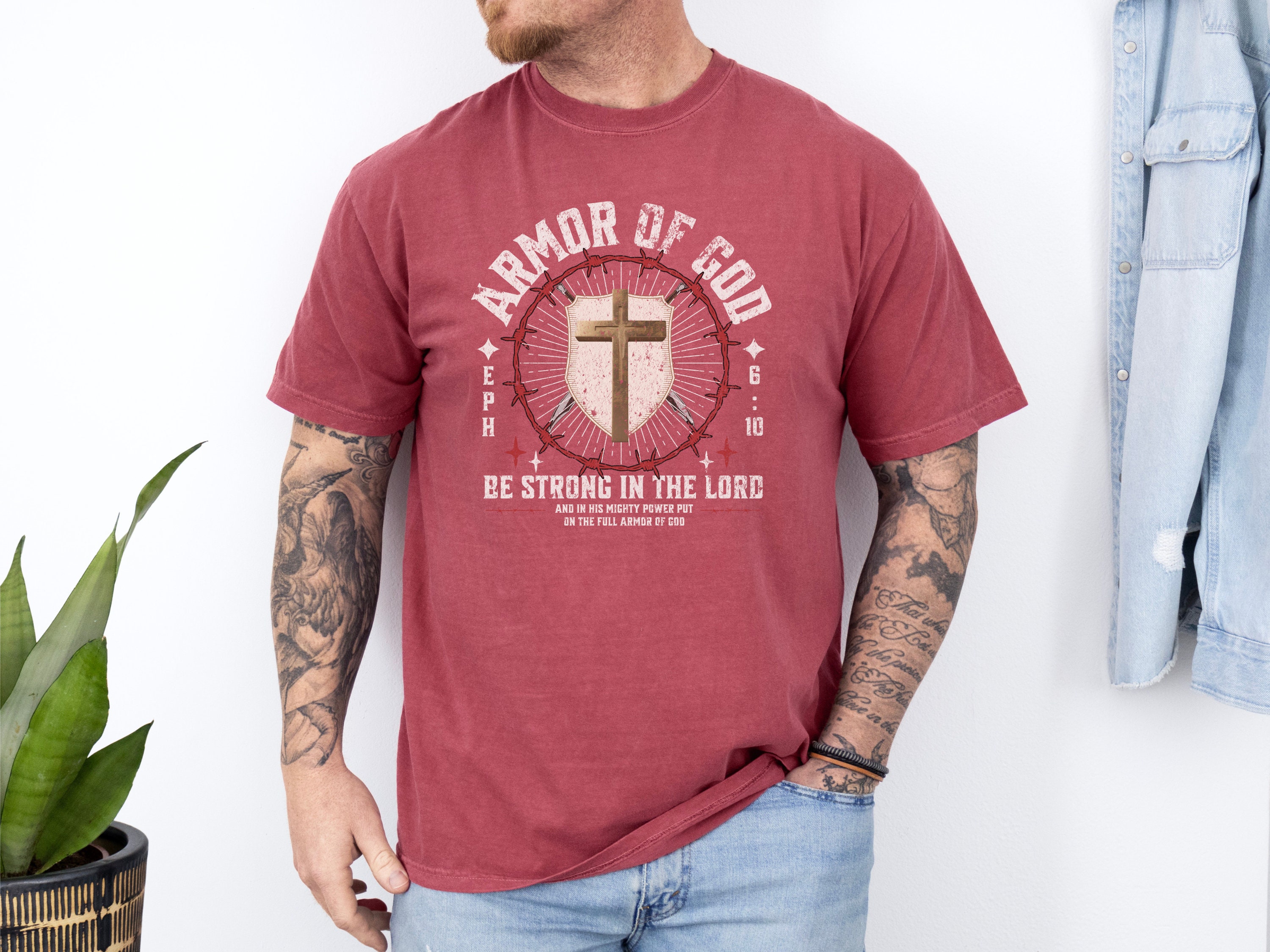 Armor of God Christian Merch Gift, Pump Cover Mens Tee for ...