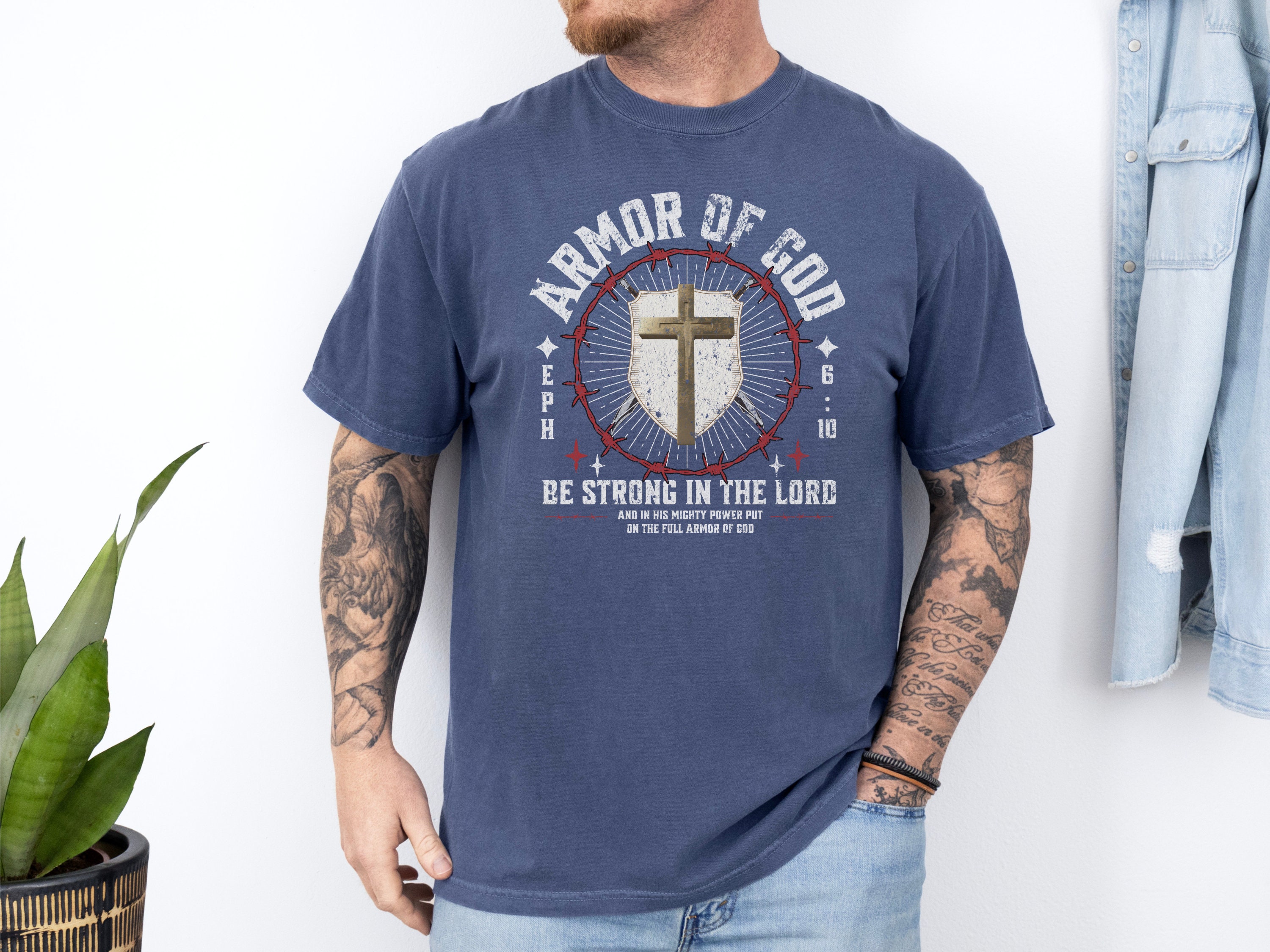 Armor of God Christian Merch Gift, Pump Cover Mens Tee for ...