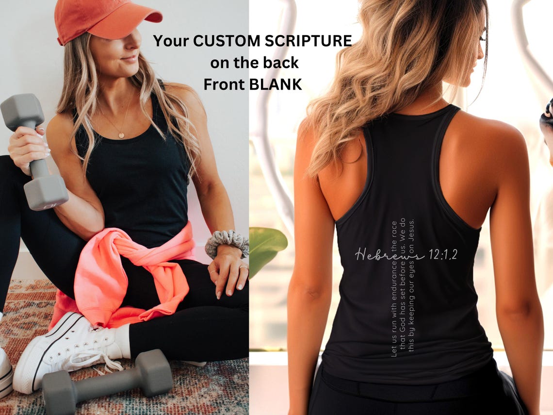 CUSTOM Christian Tank Top for Bodybuilding, Scripture Christian Tank ...