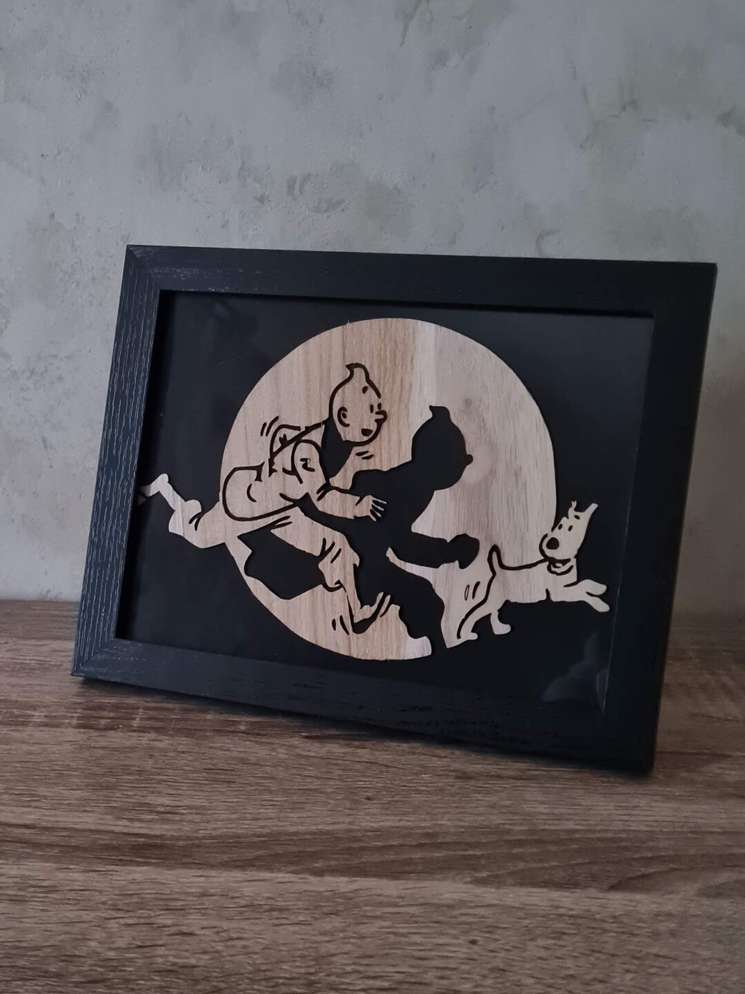 Tintin and Snowy TV Series Frame - Etsy